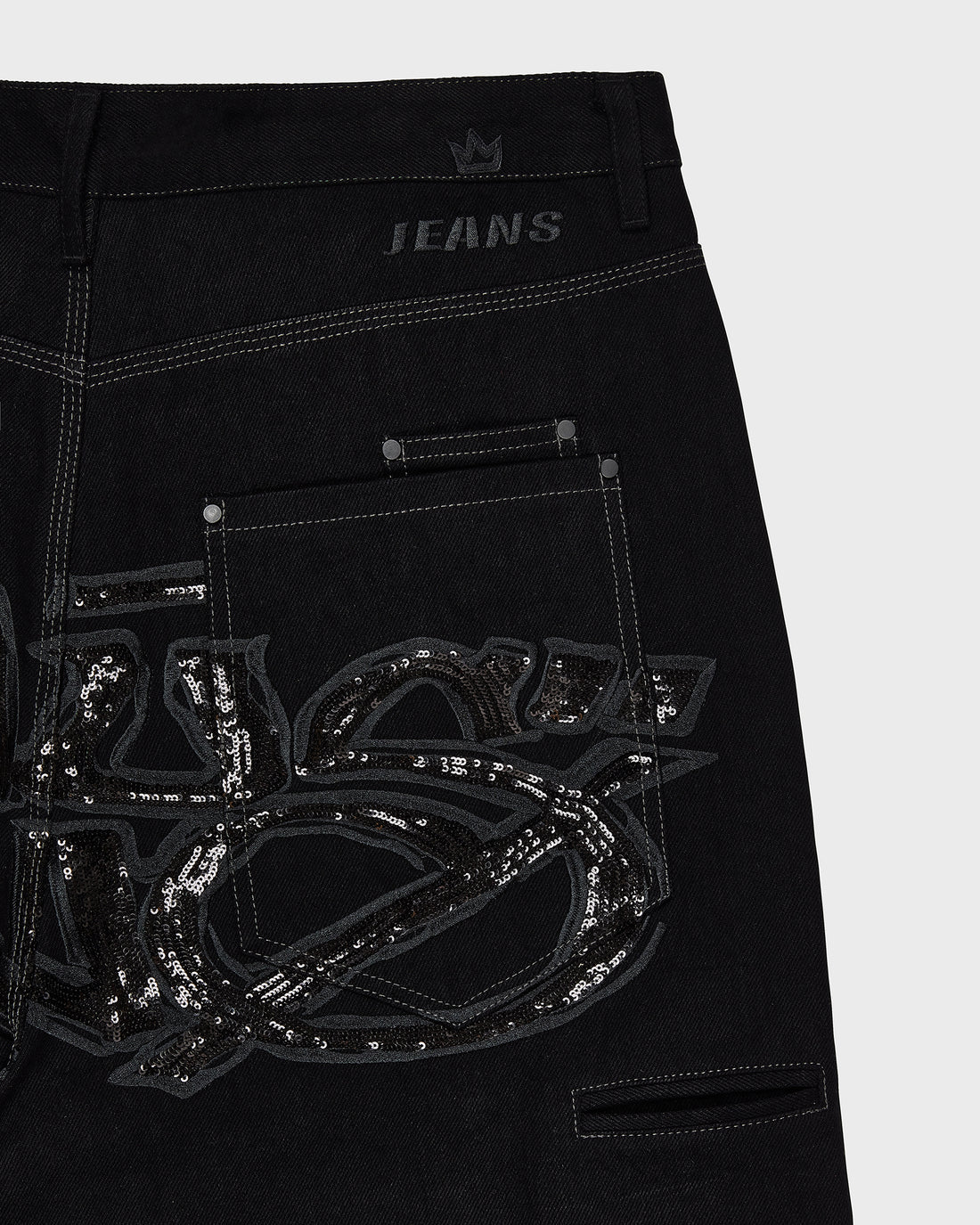 Sequin Jorts | Sequin Logo Jorts | Minus Two – Minus Twø